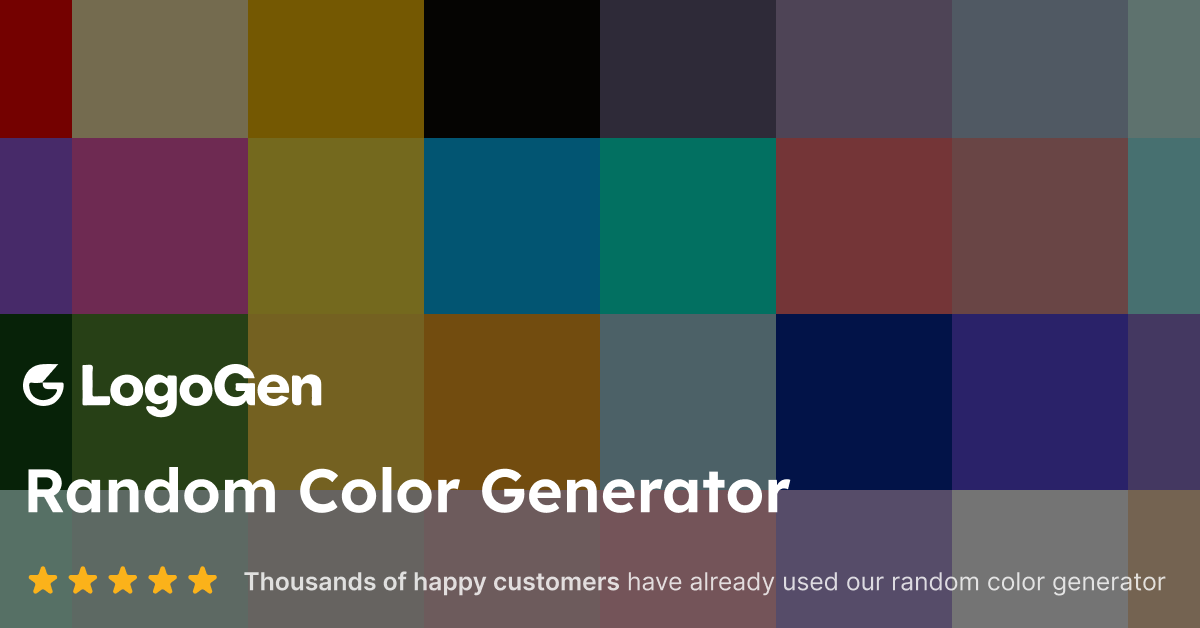 Random Colours LogoGen | Random Color Generator Instantly Generate A